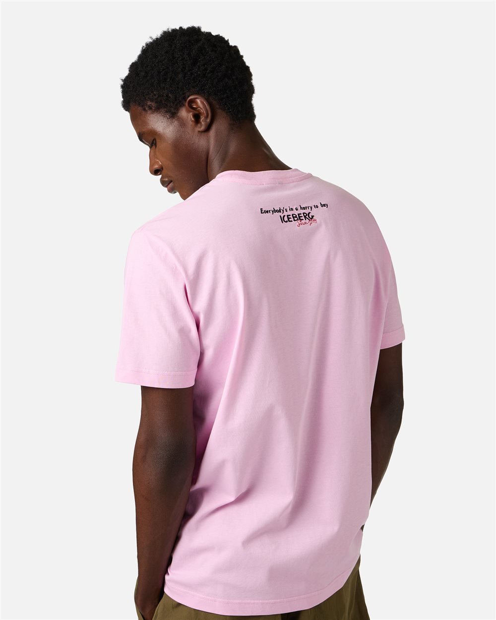 Classic regular fit pink T-shirt in sustainable cotton jersey with ...