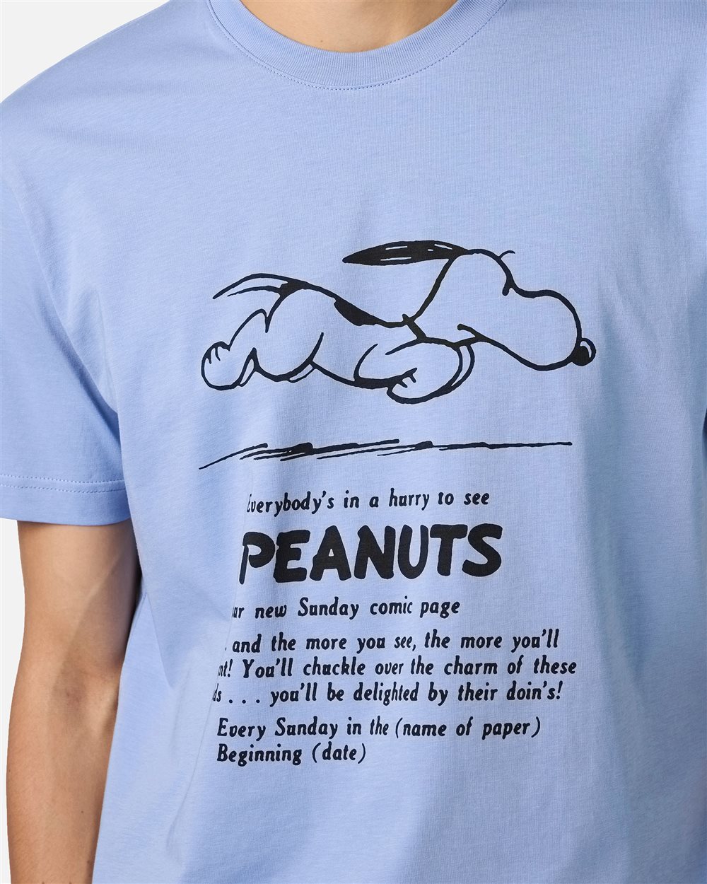 Classic regular fit powder blue T-shirt in sustainable cotton jersey ...