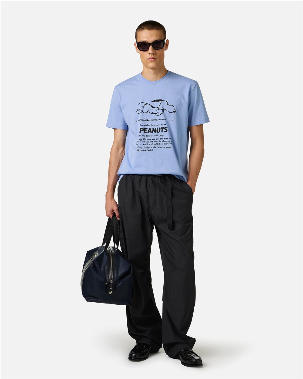 Classic regular fit powder blue T-shirt in sustainable cotton jersey ...