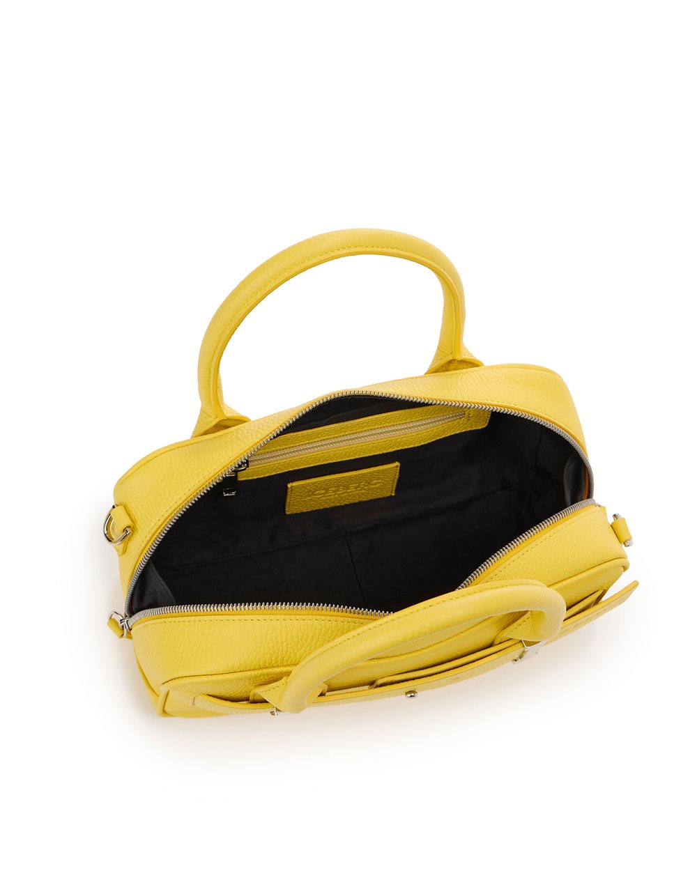 Yellow crossbody bag in calfskin leather with I buckle | ICEBERG
