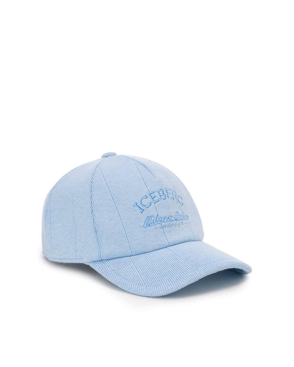 Powder blue baseball cap in ribbed knit | ICEBERG